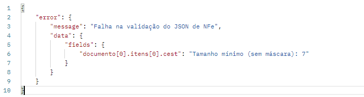 Como Resolver Falha Na Validação Do Json De Nfenfce Central De Atendimento 