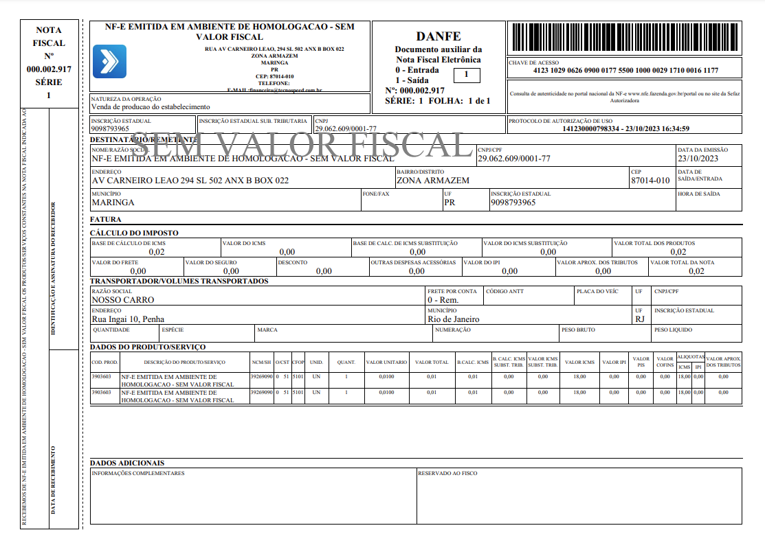 Modelos de Impressão | NFe – Central de Atendimento