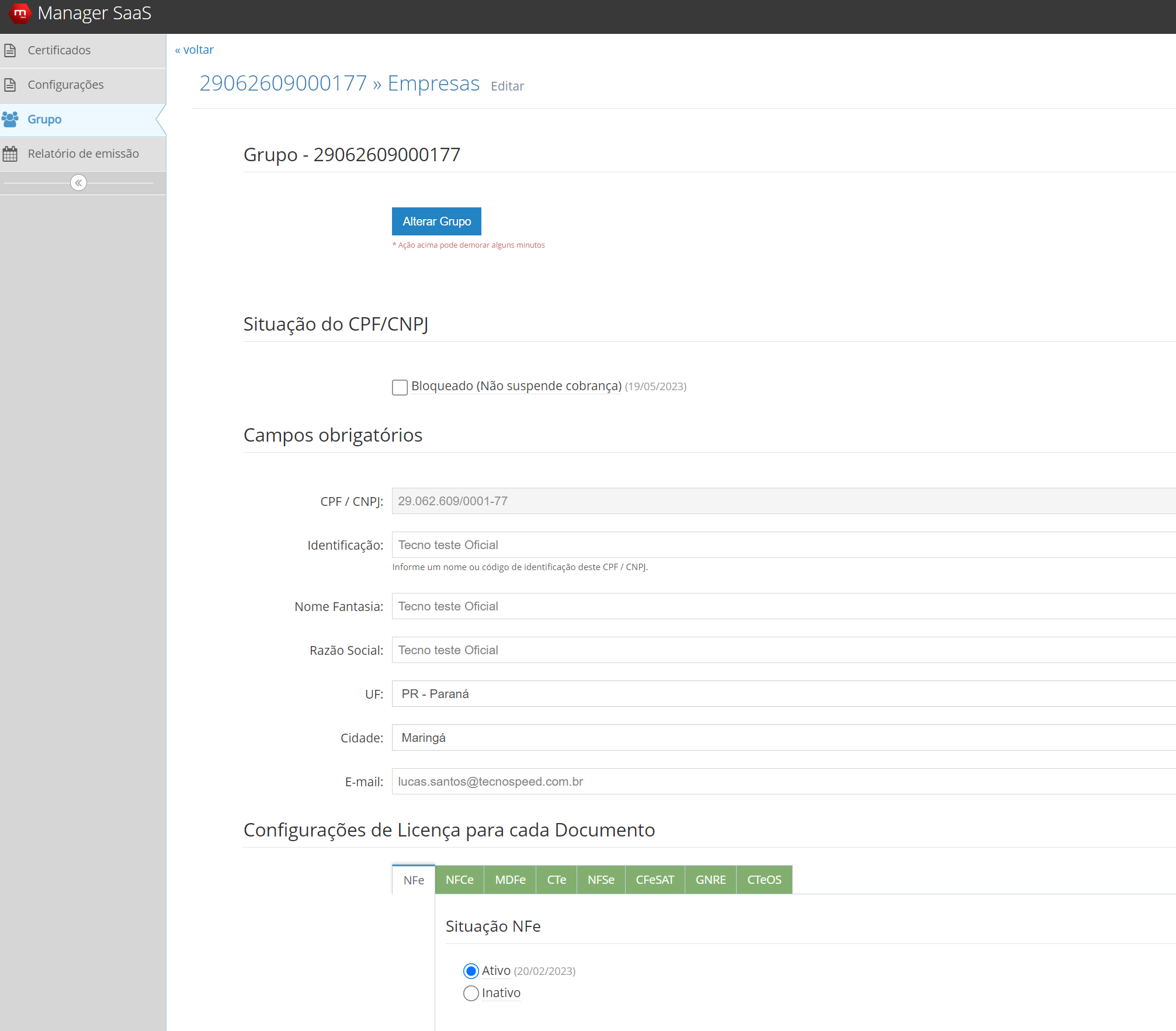 Migração de Manager eDoc para Manager SaaS – Central de Atendimento