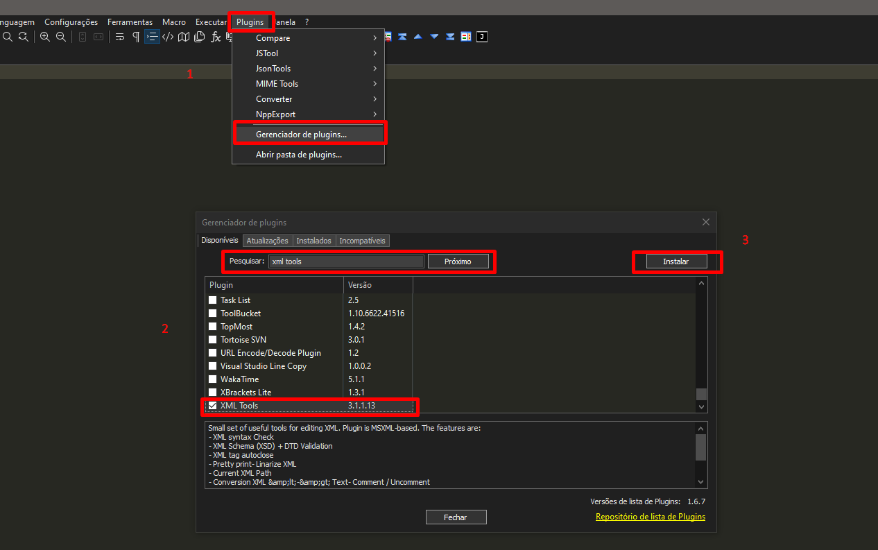 Como formatar XML usando Notepad++ com o XML Tools – Central de Atendimento