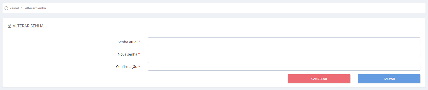 Configurações da Software House – Central de Atendimento
