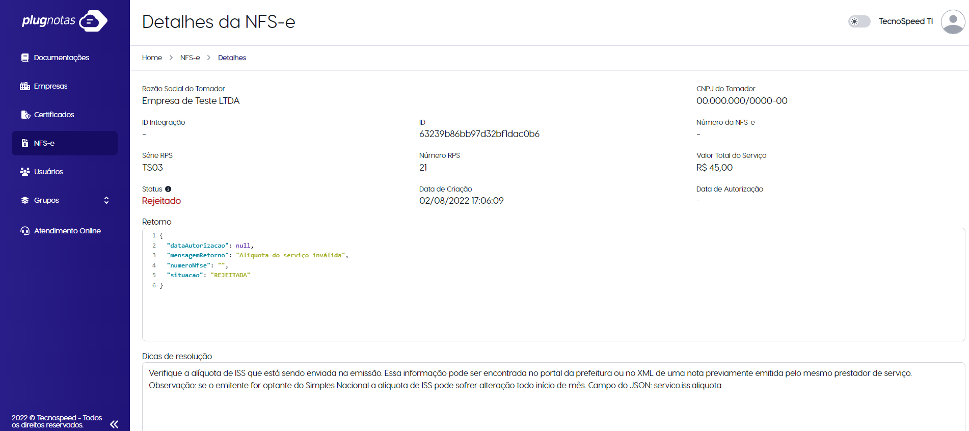 Quais as funcionalidades atuais da Interface do PlugNotas? – Central de Atendimento