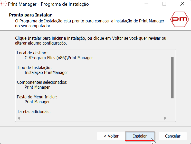 Instalação e Configuração do Print Manager – Central de Atendimento
