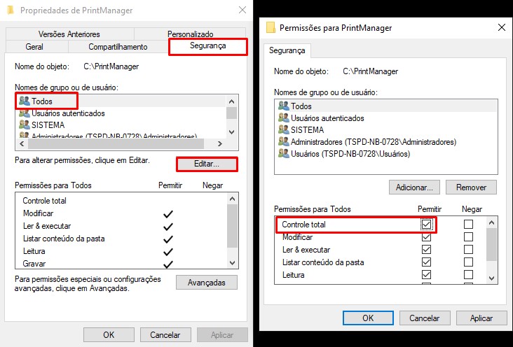 Instalação e Configuração do Print Manager – Central de Atendimento